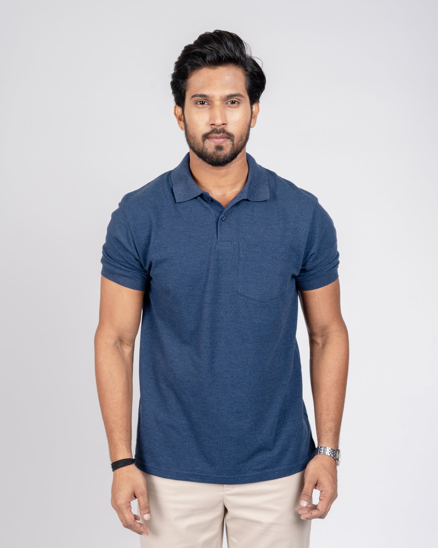Buy Classic Polo Indigo Mill T-shirt | Cambridge Garments